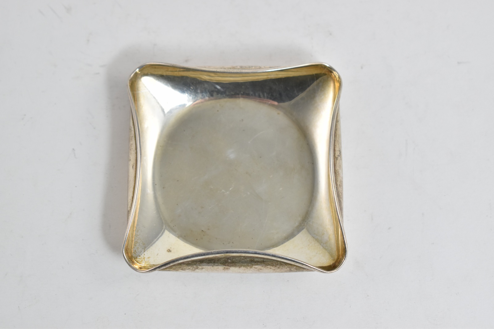 Sterling Silver Vintage Argentinian Ash Tray Squared Dish | Property Room