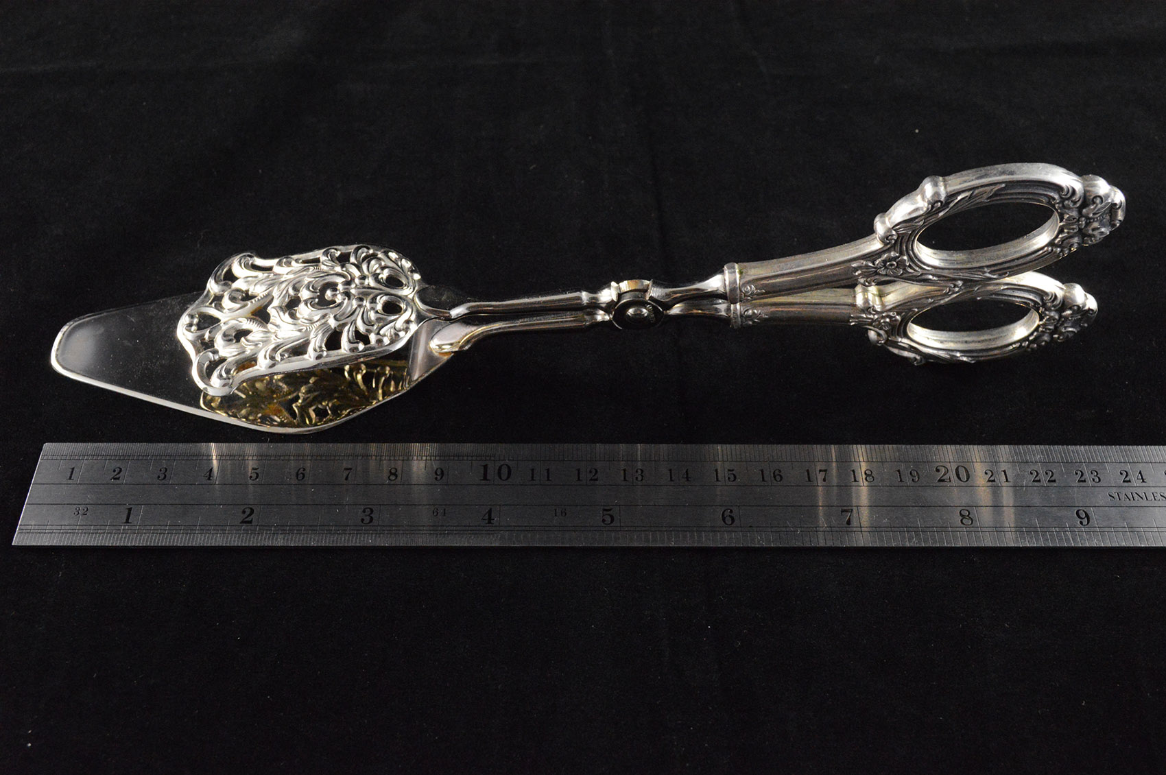 Sterling Silver Web Ornate Pastry/Sandwich/Dessert Serving Tongs ...