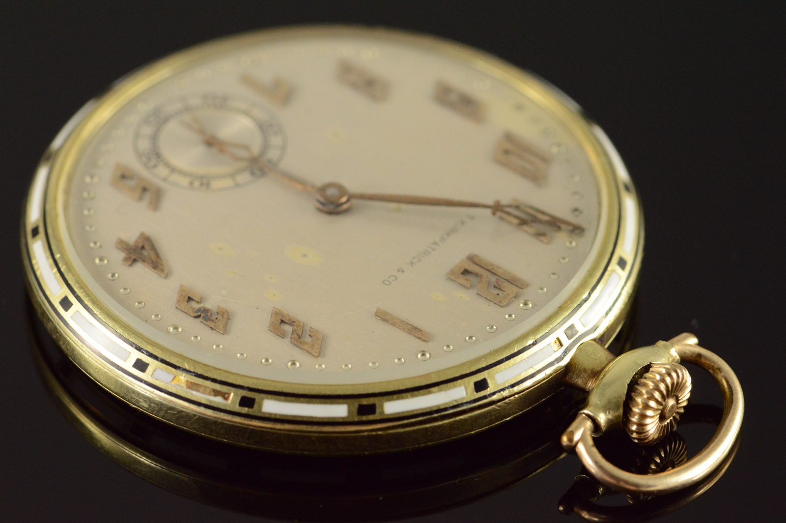 Tissot Made T. Kirkpatrick 17 Jewel 1921 Enamel Pocket Watch | Property ...