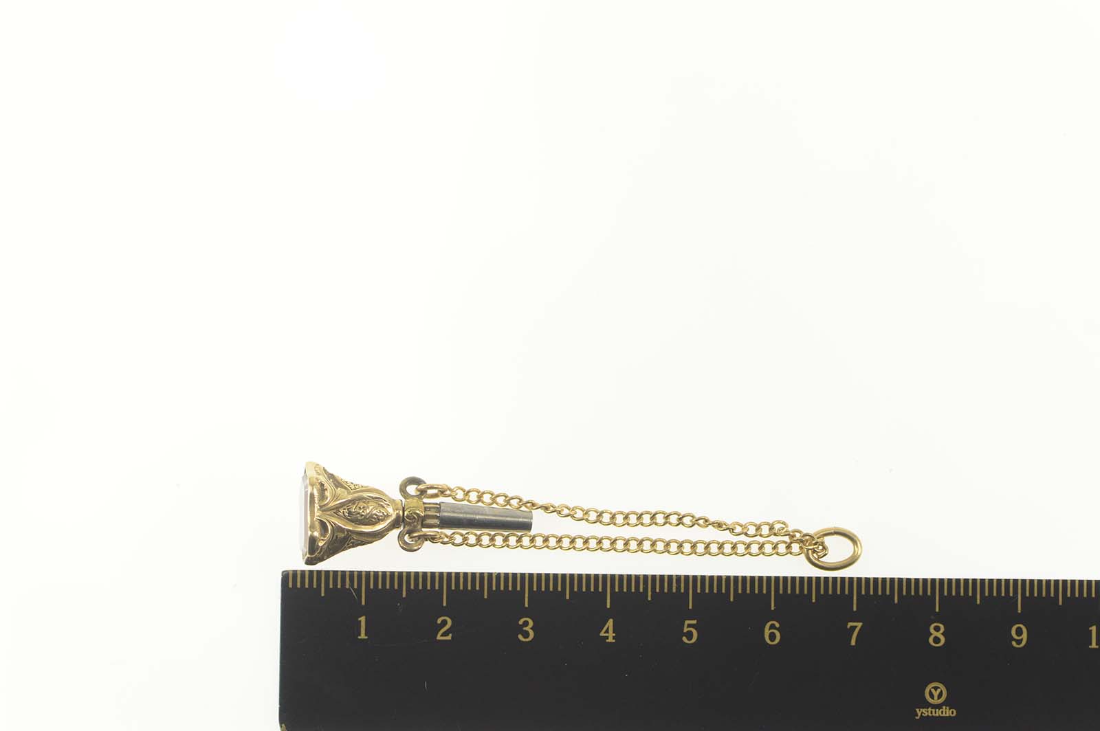 Victorian Mother of Pearl Shield Scroll Key Watch Fob | Property Room