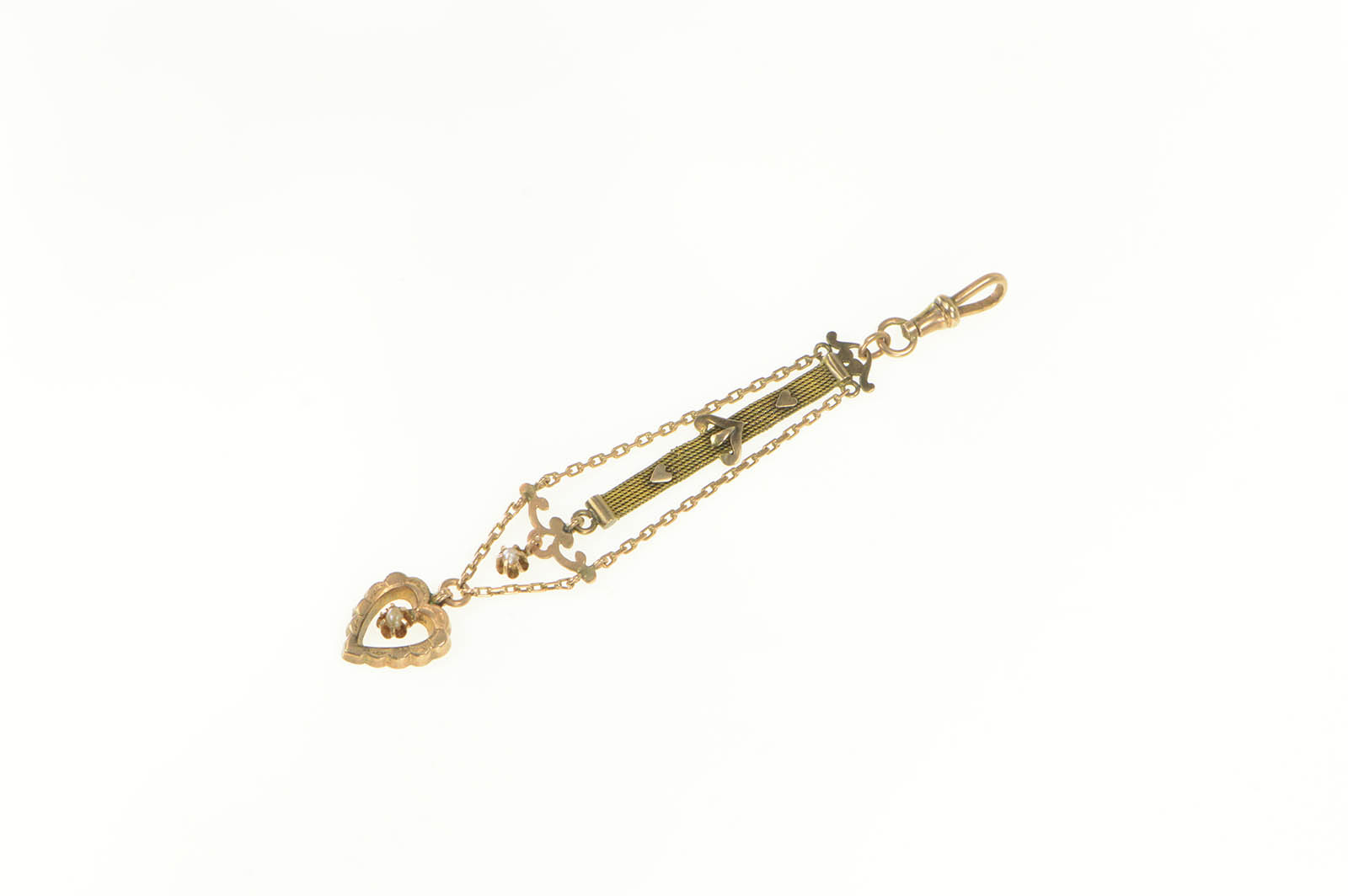 Victorian Ornate Heart Design Chain Watch Fob | Property Room