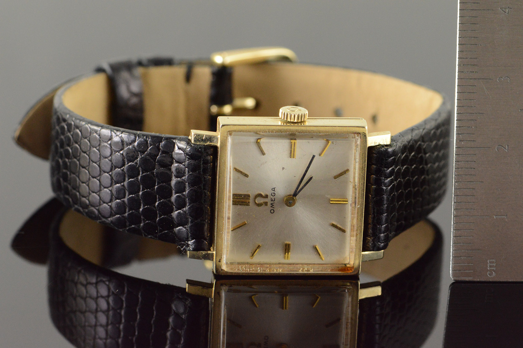 Vintage Omega 22mm Tank Mechanical Wrist Watch - Men's | Property Room