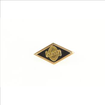 10K Alpha Lambda Omega Squared Fraternity Lapel Yellow Gold Pin/Brooch ...