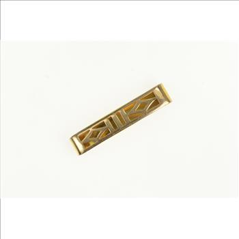 10K Art Deco Geometric Filigree Vintage Yellow Gold Tie Bar | Property Room