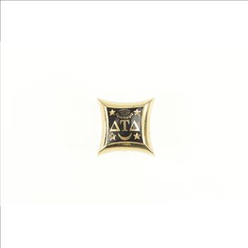 10K Delta Theta Delta Enamel Fraternity Lapel Yellow Gold Pin/Brooch ...