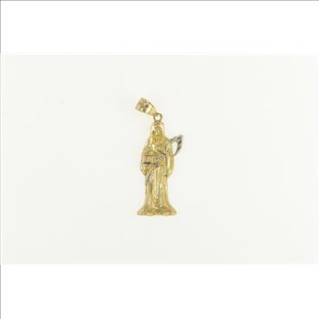 10K Diamond Cut Angel of Death Scythe Yellow Gold Charm/Pendant ...
