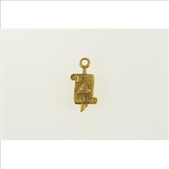 10K Kappa Delta Pi Fraternity Scroll Lapel Yellow Gold Pin/Brooch ...
