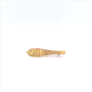 10K National Honor Society Torch Education Yellow Gold Pin/Brooch ...