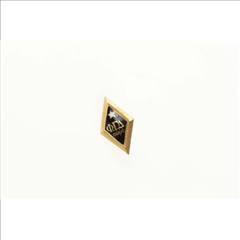 10K Phi Gamma Delta Enamel Greek Lapel Yellow Gold Pin/Brooch | Property Room