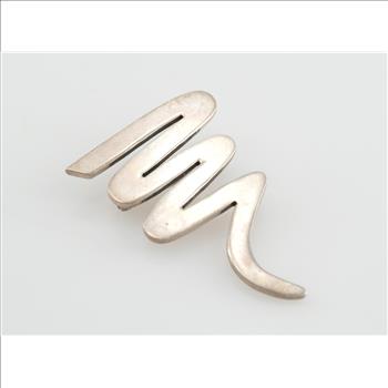 11.7g Solid Silver Modern Zig Zag Sterling Pin Marked 925 | Property Room