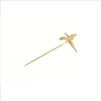 12K Phoenix Ornate Black Hills Gold Bird Yellow Gold Stick Pin ...