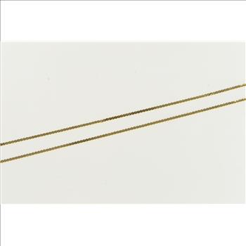 14K 0.7mm Serpentine Flat Wavy Link Chain Yellow Gold Necklace 14.75 ...
