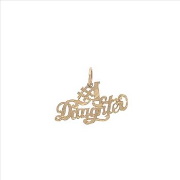 14K #1 Number One Daughter Mother's Day Yellow Gold Charm/Pendant ...