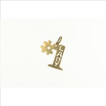 14K #1 Number One Lady Woman Girlfriend Wife Yellow Gold Charm/Pendant ...