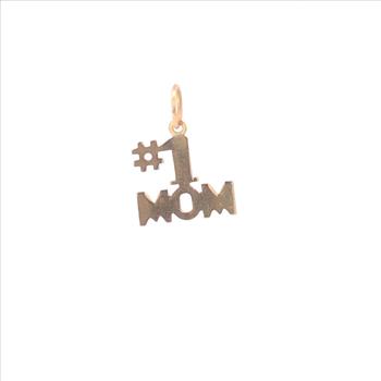 14K #1 Number One Mom Mother's Day Yellow Gold Charm/Pendant | Property ...
