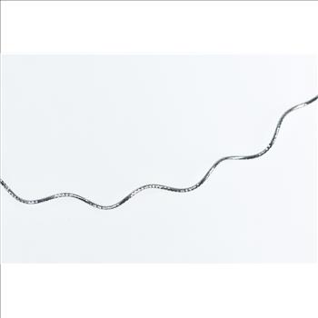 14K 1.0mm Wavy Coil Link Spiral Chain White Gold Necklace 16.5 ...