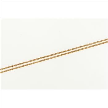 14K 1.1mm Wheat Chain Fancy Palma Link Rose Gold Necklace 18 ...