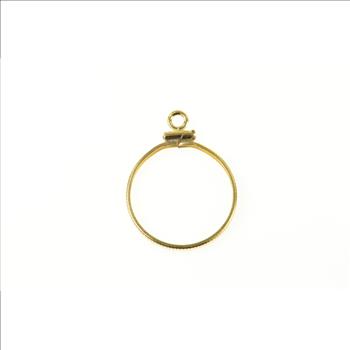 14K 1/2 Sovereign Coin Holder Bezel Yellow Gold Charm/Pendant ...
