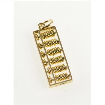 14K 3D Articulated Abacus Ancient Math Tool Yellow Gold Charm/Pendant ...