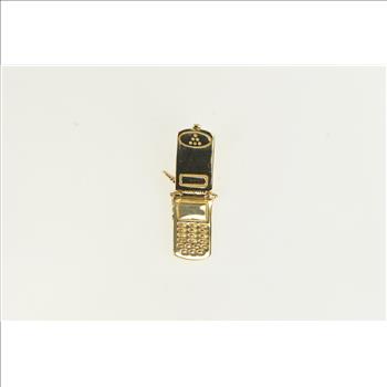 14K 3D Articulated Cell Flip Phone Vintage Yellow Gold Charm/Pendant ...
