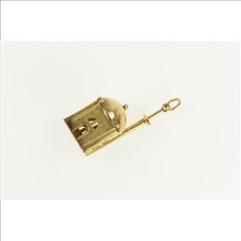 14K 3D Artisanal Turkish Mosque Building Yellow Gold Charm/Pendant ...