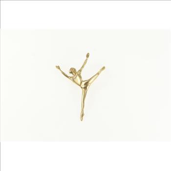 14K 3D Ballet Dancer Dance Ballerina Yellow Gold Charm/Pendant ...