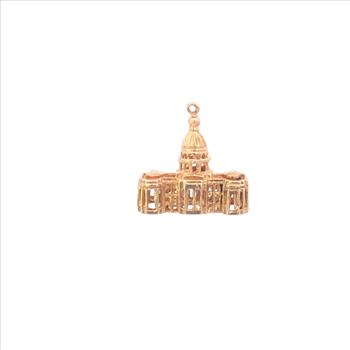 14K 3D Capitol Building USA Washington DC Yellow Gold Charm/Pendant ...