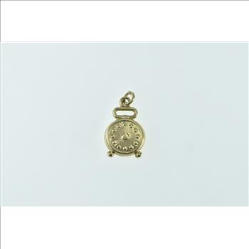 14K 3D Clock Alarm Time Symbol Yellow Gold Charm/Pendant | Property Room