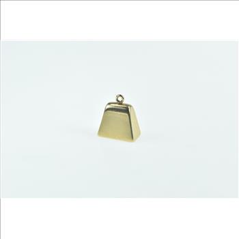 14K 3D Cowbell Articulated Bell Farm Motif Yellow Gold Charm/Pendant ...