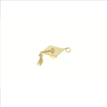 14K 3D Graduation Cap Tassel Scholar Graduate Yellow Gold Charm/Pendant ...