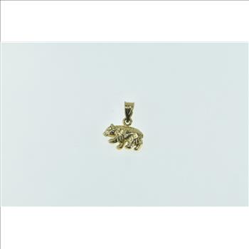 14K 3D Grizzly Black Bear Animal Predator Yellow Gold Charm/Pendant ...
