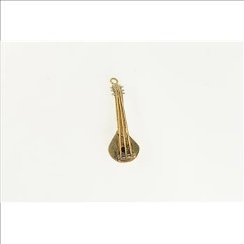 14K 3D Lyre Lute Stringed Instrument Music Yellow Gold Charm/Pendant ...