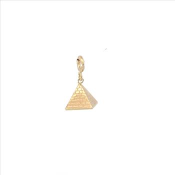 14K 3D Pyramid of Giza Egypt Yellow Gold Charm/Pendant | Property Room