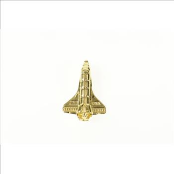 14K 3D Space Shuttle NASA Rocket Ship Yellow Gold Charm/Pendant ...