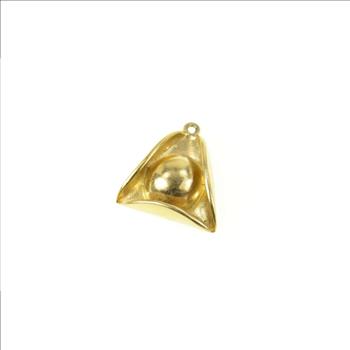 14K 3D Three Pointed Hat Pirate Symbol Yellow Gold Charm/Pendant ...