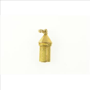 14K 3D Turret Castle Tower Yellow Gold Charm/Pendant | Property Room