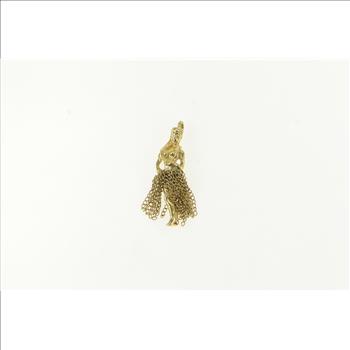 14K Articulated Hawaiian Traditional Hula Dancer Yellow Gold Charm ...