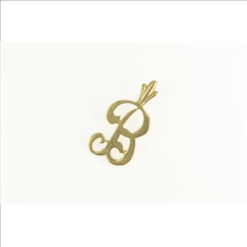 14K B Cursive Initial Monogram Name Letter Yellow Gold Charm/Pendant ...