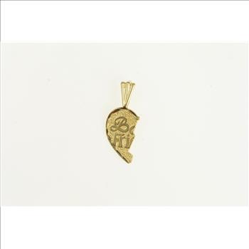 14K Best Friends Half Heart Bond Friendship Yellow Gold Charm/Pendant ...