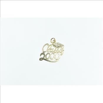 14K Class of 2000 Graduate Alumni Graduation Yellow Gold Charm/Pendant ...