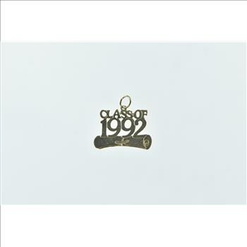 14K Class of '92 Graduation Diploma Alumni Yellow Gold Charm/Pendant ...