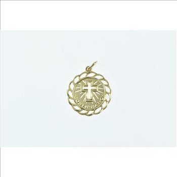 14K Confirmation Catholic Christian Faith Cross Yellow Gold Charm ...