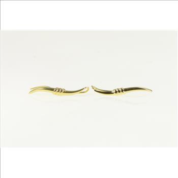 14K Curvy Wavy Vintage Drop Dangle Hook Yellow Gold Earrings | Property ...