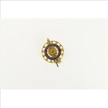 14K Daughters of the Revolution DAR Enamel White Gold Pin/Brooch ...