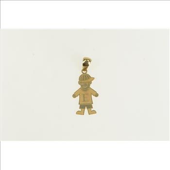 14K E Initial Monogram Child Son Boy Yellow Gold Charm/Pendant ...