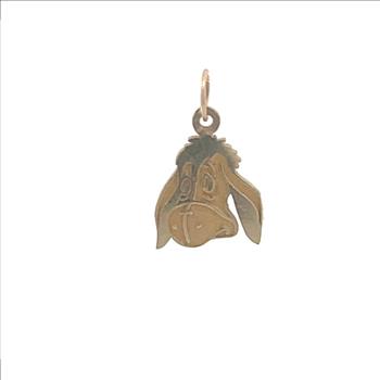 14K Eeyore Walt Disney Winnie the Pooh Cartoon Yellow Gold Charm ...