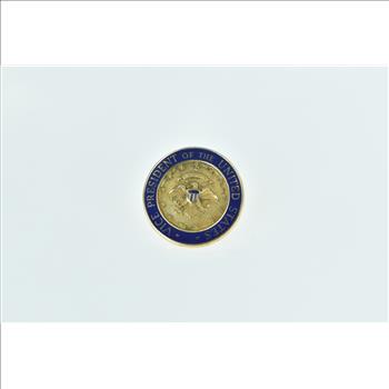 14K Enamel Vice President of the United States Yellow Gold Pin/Brooch ...
