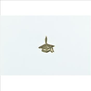 14K Graduation Cap Graduate College High School Yellow Gold Charm ...