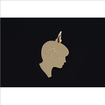 14K James Avery Child Silhouette Engraveable Yellow Gold Charm/Pendant ...