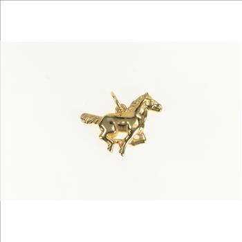 14K James Avery Galloping Horse Stallion Mustang Yellow Gold Charm ...